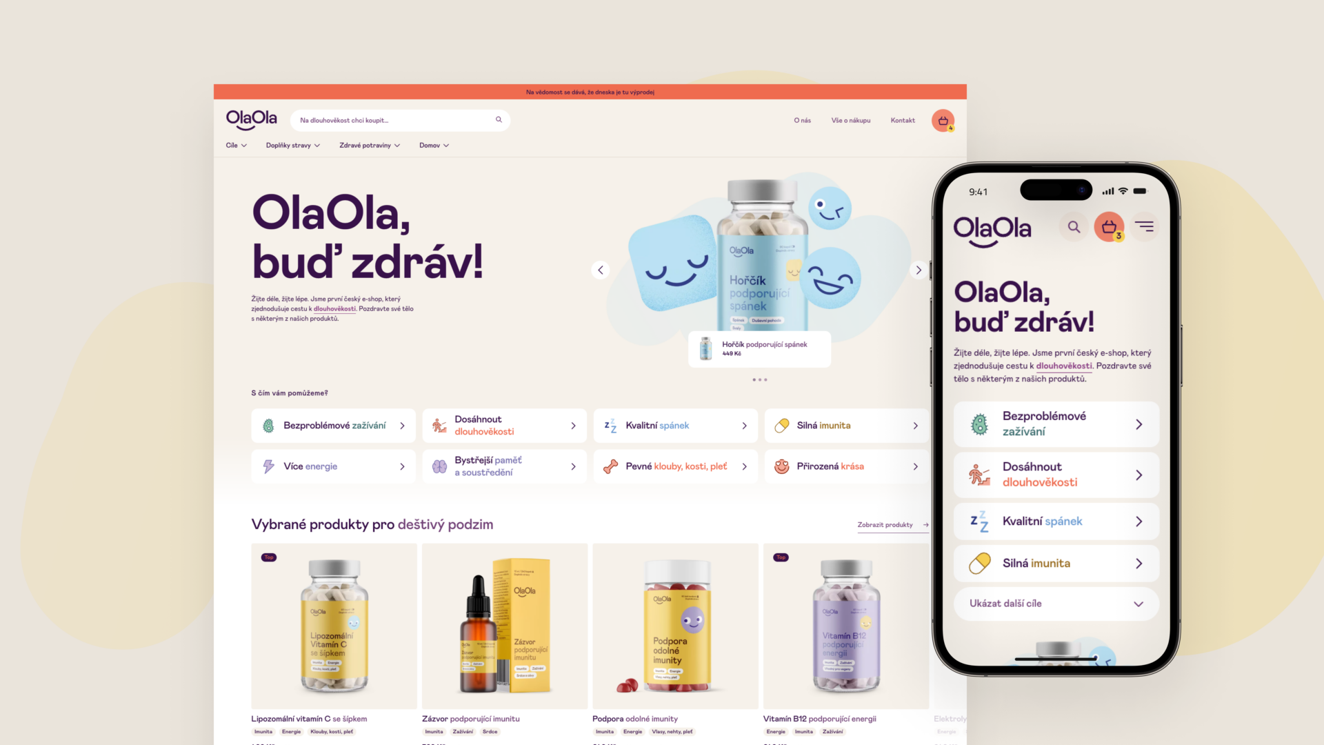 Creepy studio – OlaOla: E-shop a značka pro dlouhověkost